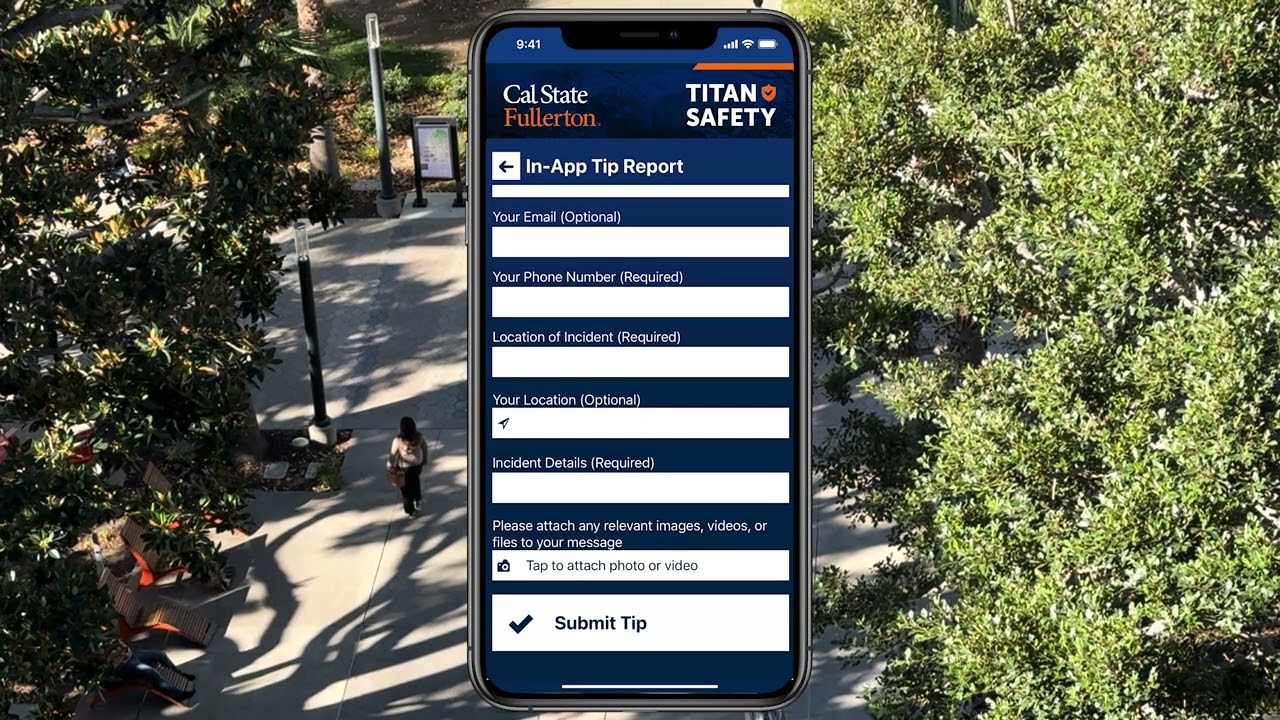 Titan Safety App: Report a Tip