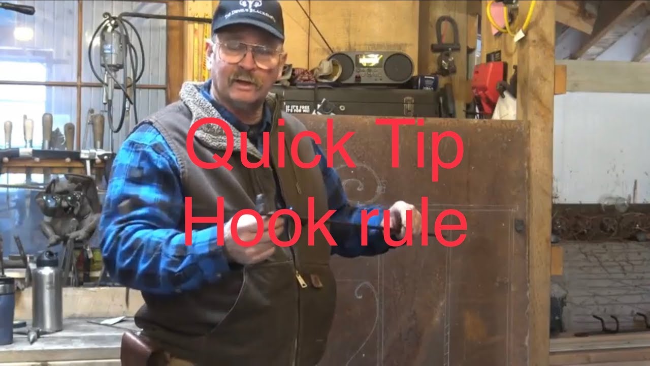 Making and using a hook rule - quick tip - basic blacksmithing