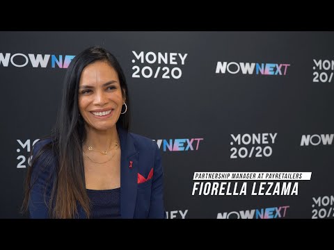 Fiorella Lezama, Partnership Manager at PayRetailers, shares insights at Money20/20 Amsterdam 2023.