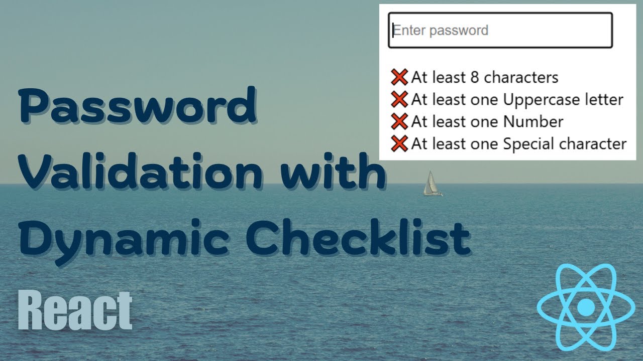 React Password Validator ✅ Real-Time Password Checker 🔒|| Regex for Password Validation || React