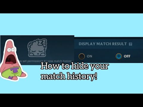 HOW TO HIDE your match history in wildrift x League of Legends