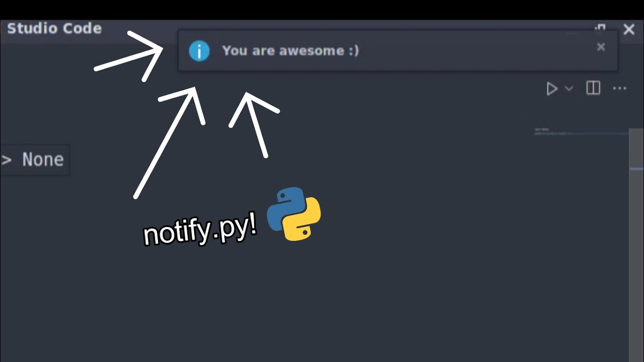 A simple python module that sends desktop notifications in Linux! Just 5 Lines of Code!