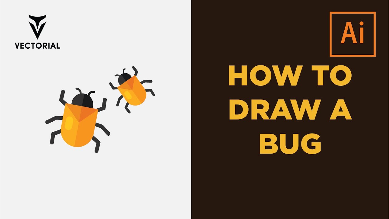 How to draw bug in Adobe Illustrator
