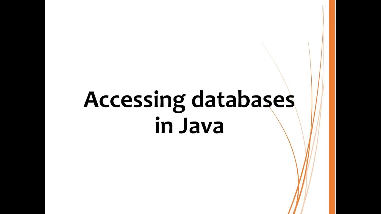 Accessing Relational Databases from Java