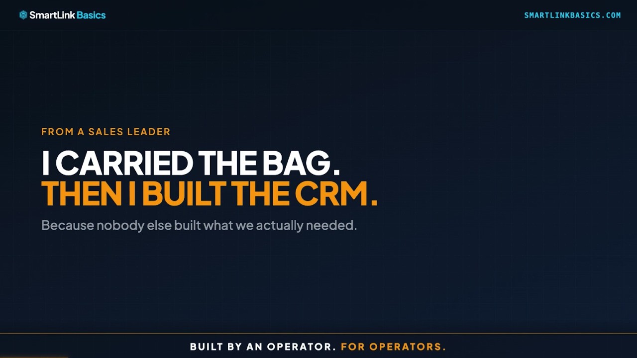 I Carried the Bag. Then I Built the CRM.