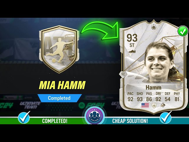 EA FC 24 Mia Hamm Icon SBC: All tasks, cheapest solutions, and more