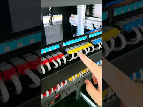 Network 1U RJ45 Cat6 Cat6A Cat8 24 port Patch Panel with ethernet cable #Cabling #diy#Patch Panel