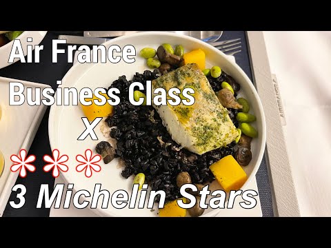 Air France Business Class 3 Michelin Stars Anne-Sophie Pic Fine Dining Intercontinental flights