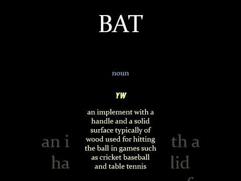 Bat # How to pronounce and meaning of the word #learnenglish #vocab #vocabulary #english learn