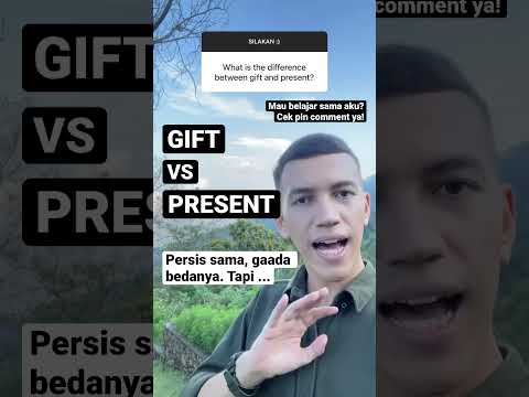 GIFT vs PRESENT 🎁 #bahasainggris #belajarbahasainggris #shorts