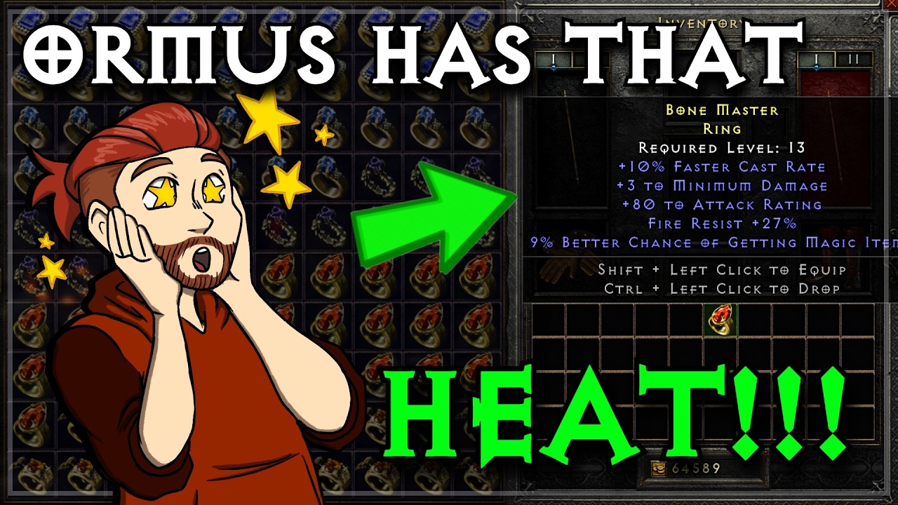 Is the Ormus Quest Worth it in Diablo 2 Resurrected? 100 Ring Test Shows Insane Results