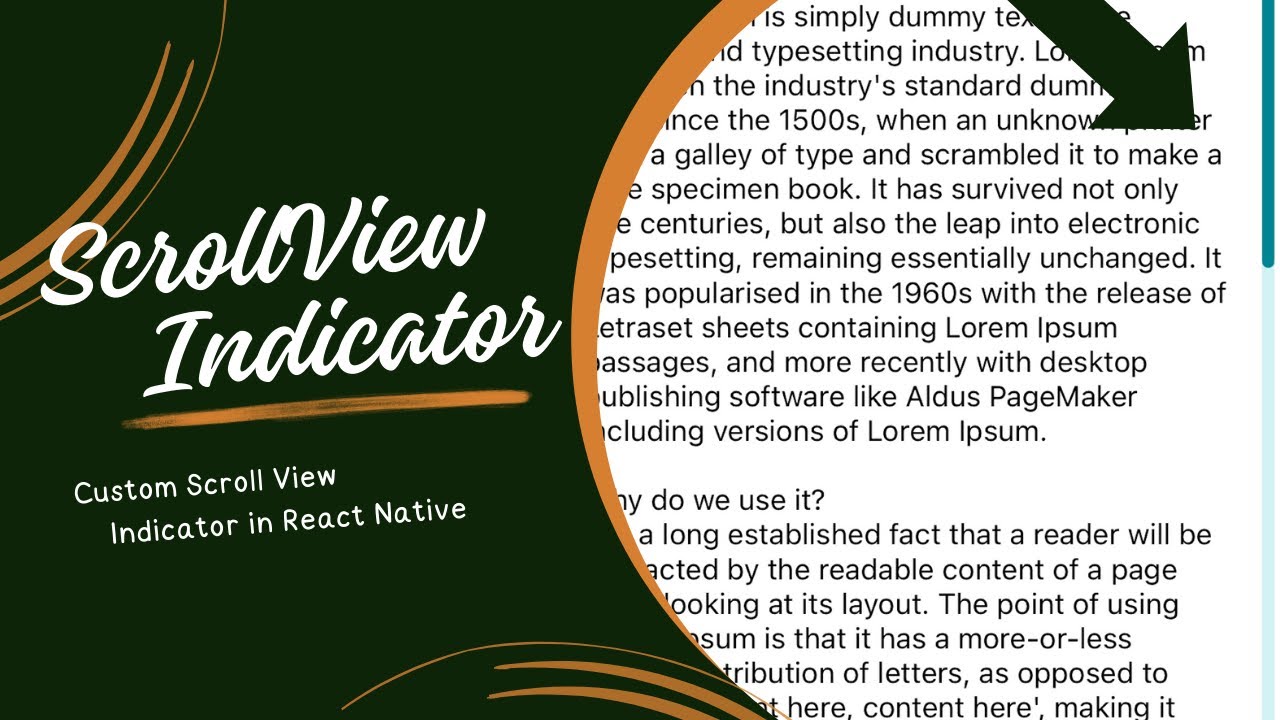 Create React Native Custom Scroll View Indicator | Easy Tutorial for Smooth Scrolling!
