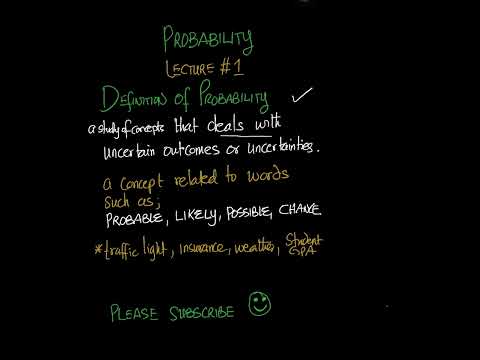 PROBABILITY || Probability Explained || Lecture 1 | #maths