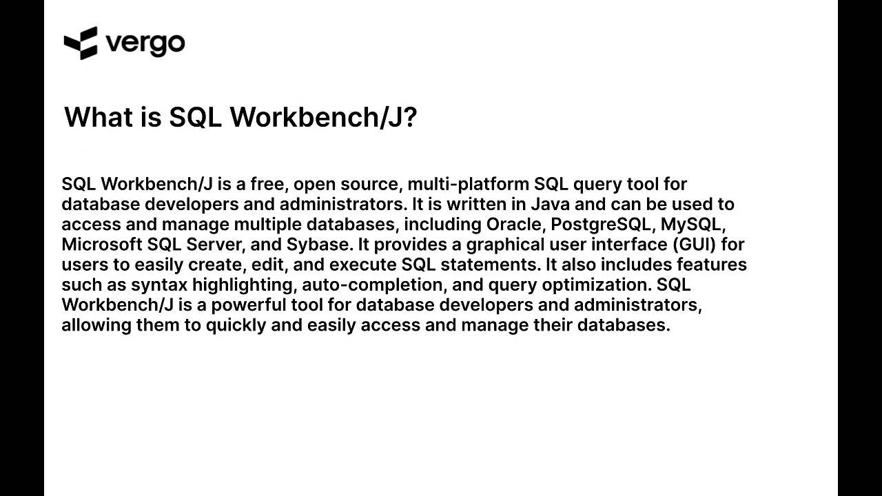 SQL Workbench/J Explained