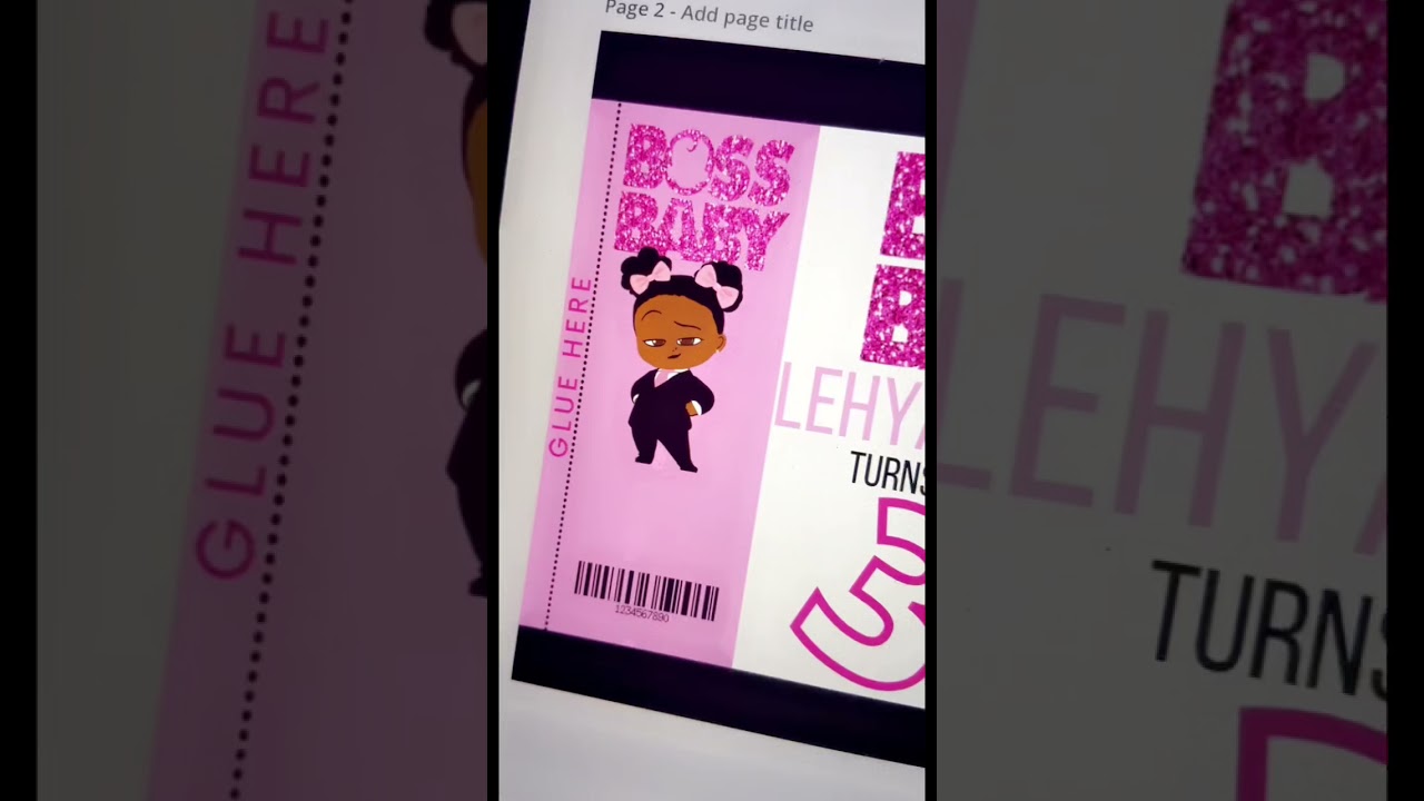 I MADE A CUSTOM BLACK BOSS BABY CHIP TEMPLATE!! I drew the design myself!!