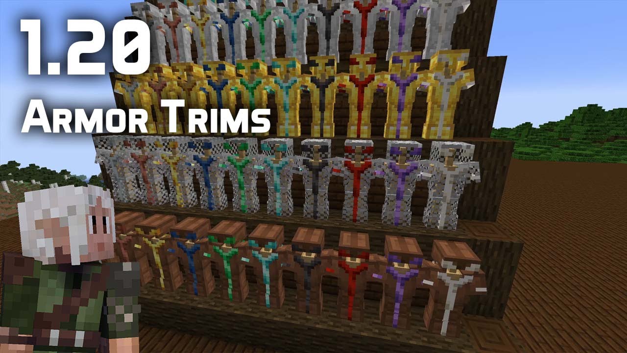 All Combinations of Armors. Trim Patterns and Materials coming in Trails & Tales