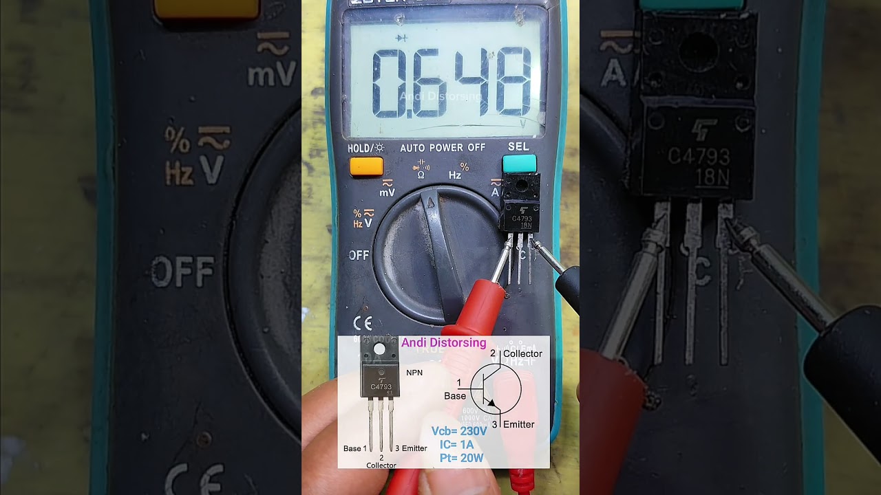 C4793 pin data and how to measure it #datapin #datasheet #measuring #transistor #npn #c4793 #short