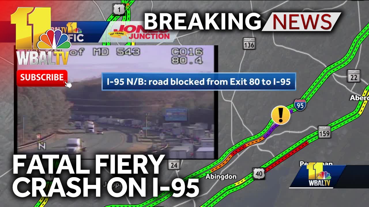 Fiery fatal crash shuts down I-95 in Harford County