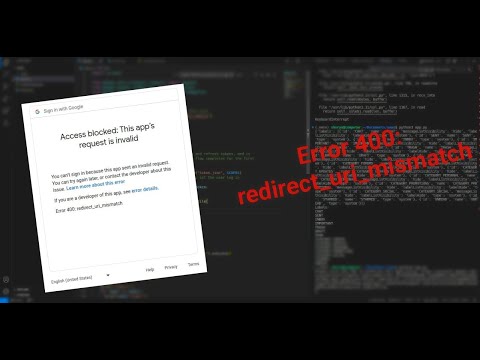 Error 400: redirect_uri_mismatch | solved