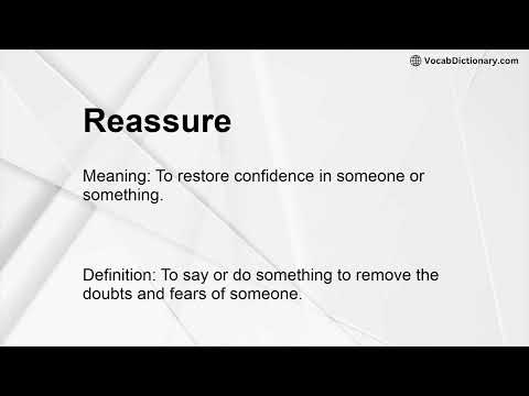 Reassure Meaning