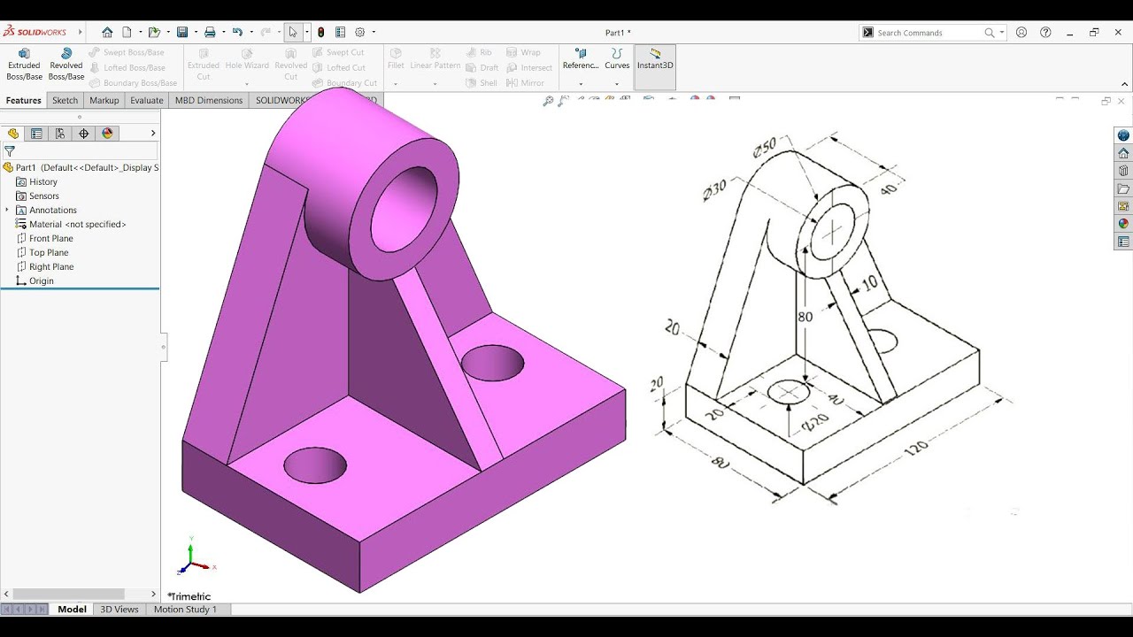 Solidworks part modeling tutorial-24