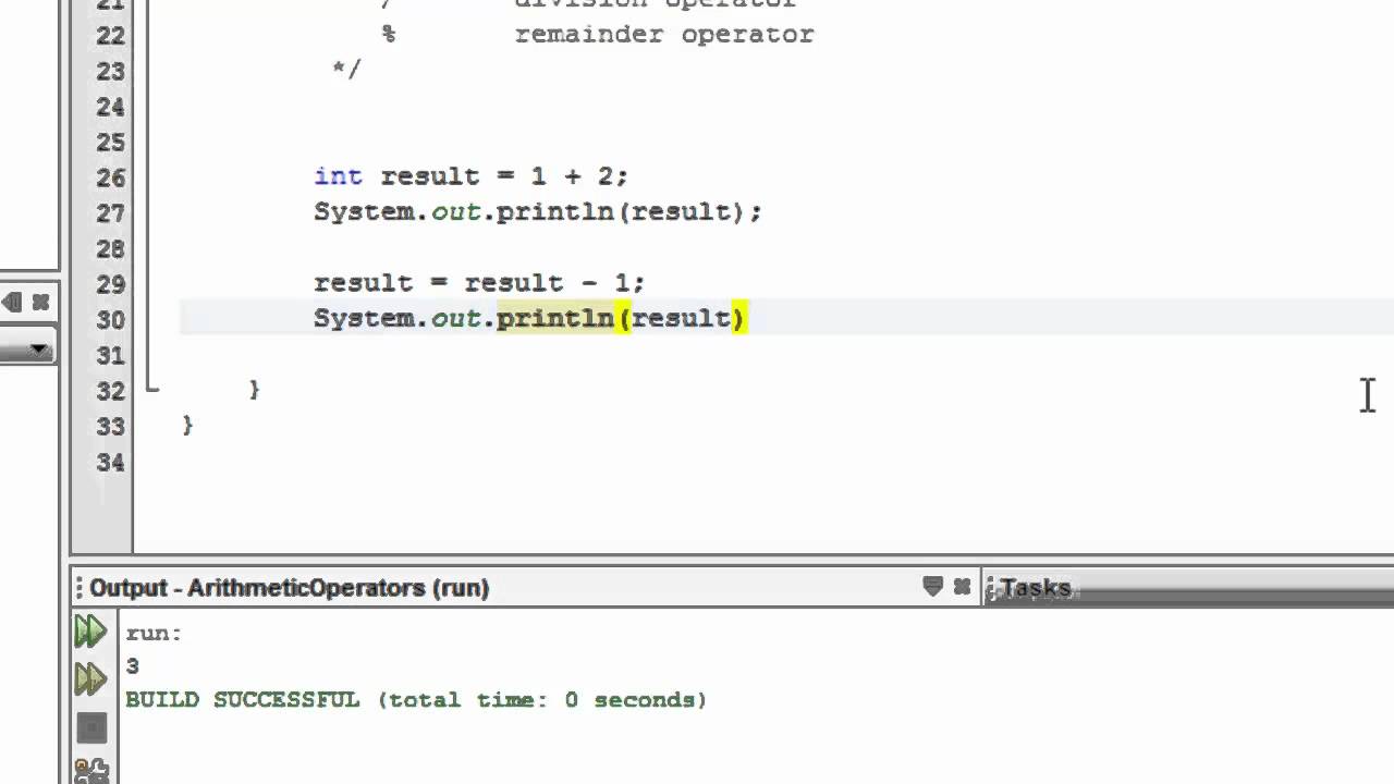java: operators - lesson 6