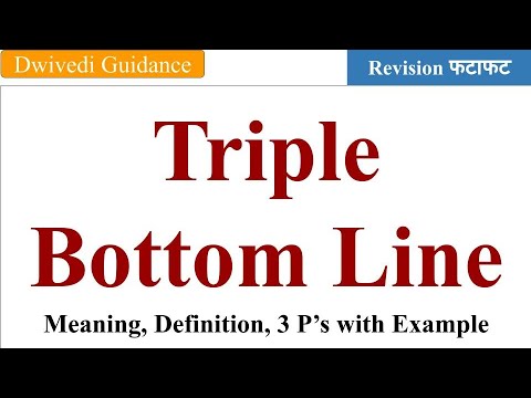 triple bottom line, triple bottom line in strategic management, triple bottom line in hindi, dwivedi