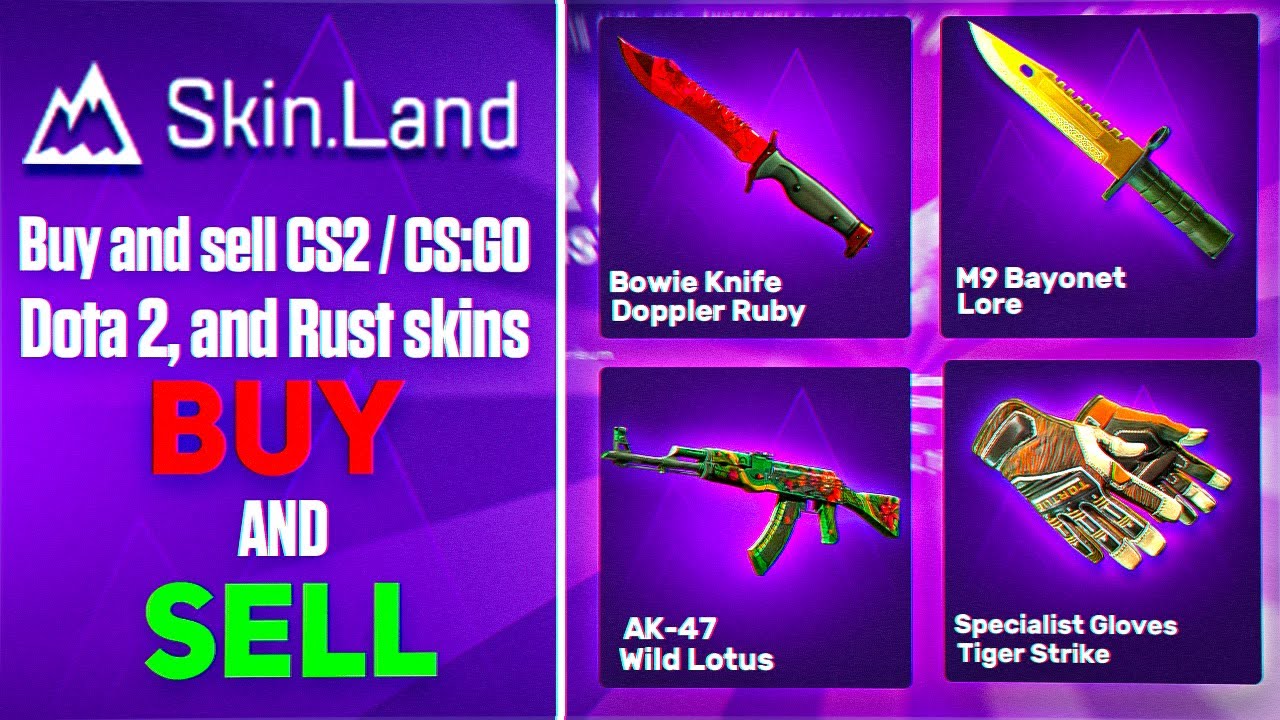 The Fastest, Easiest and Safest CS2, Rust & Dota 2 Skin Trading Site! (Skinland)