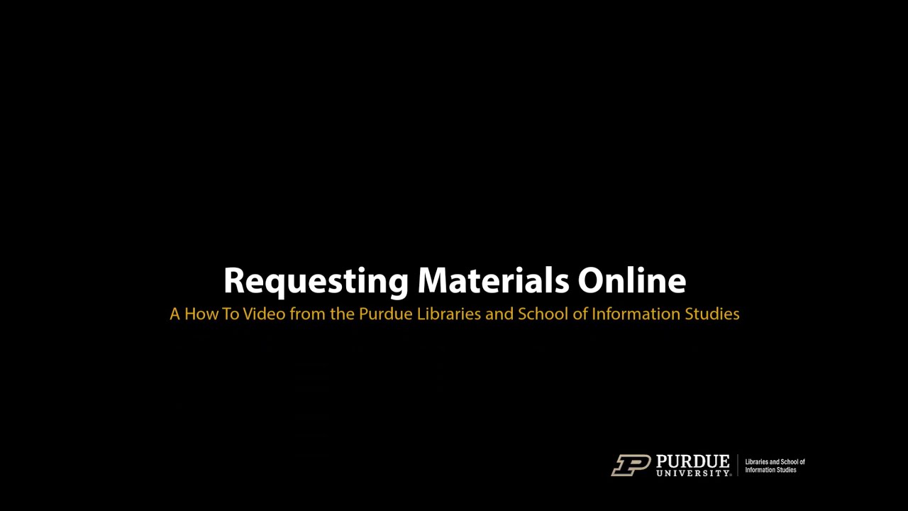 Requesting Materials Online