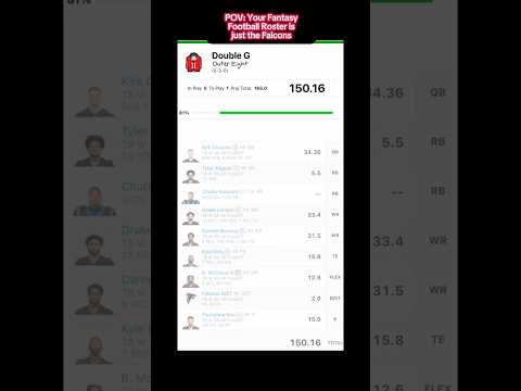 POV: Your Fantasy Football Roster is just the @AtlantaFalcons