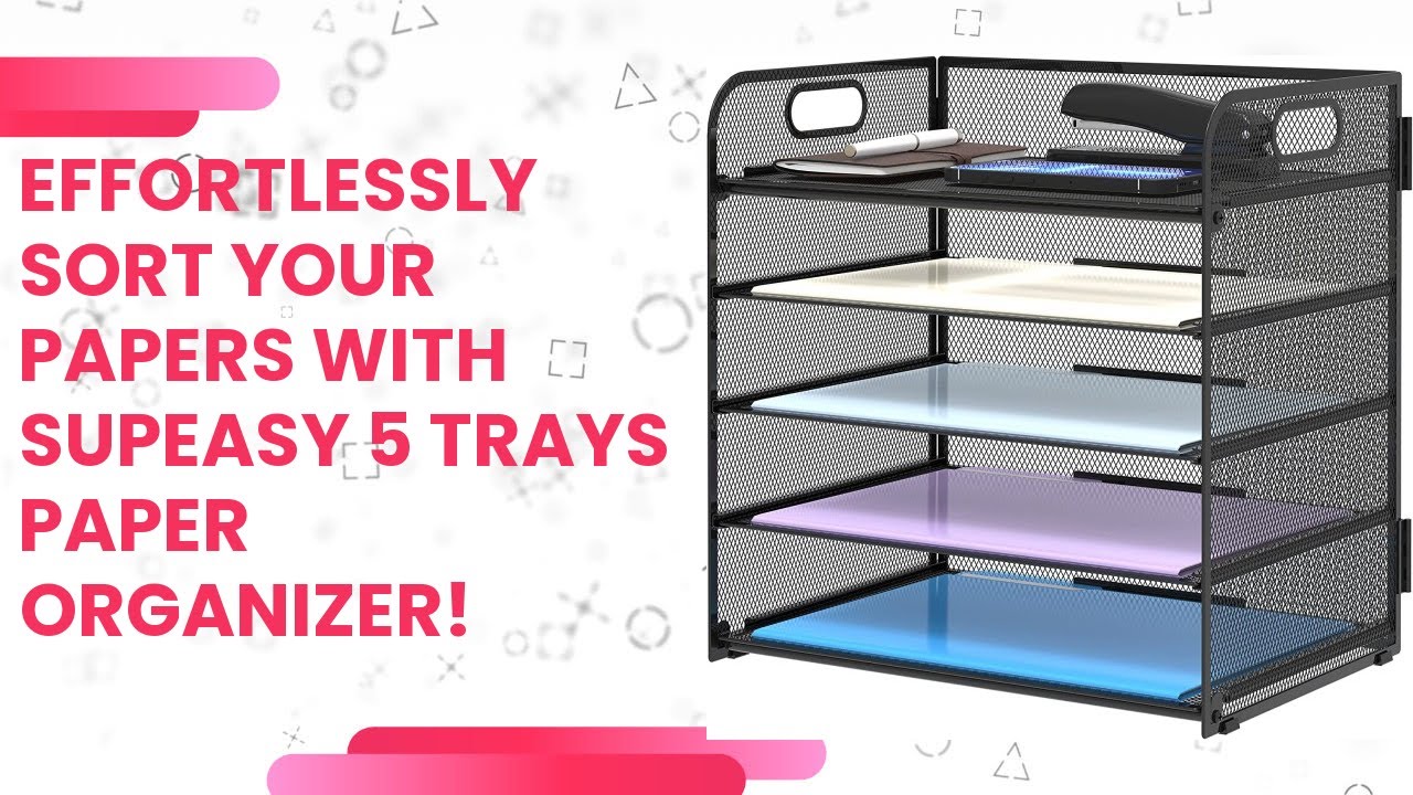 Effortlessly Sort Your Papers with Supeasy 5 Trays Paper Organizer!