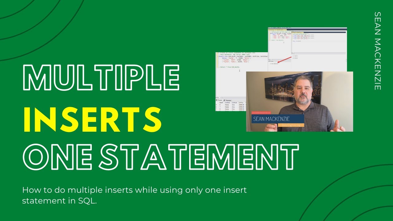 How to Do Multiple Inserts In a Single SQL Statement