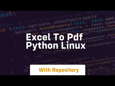 excel to pdf python linux