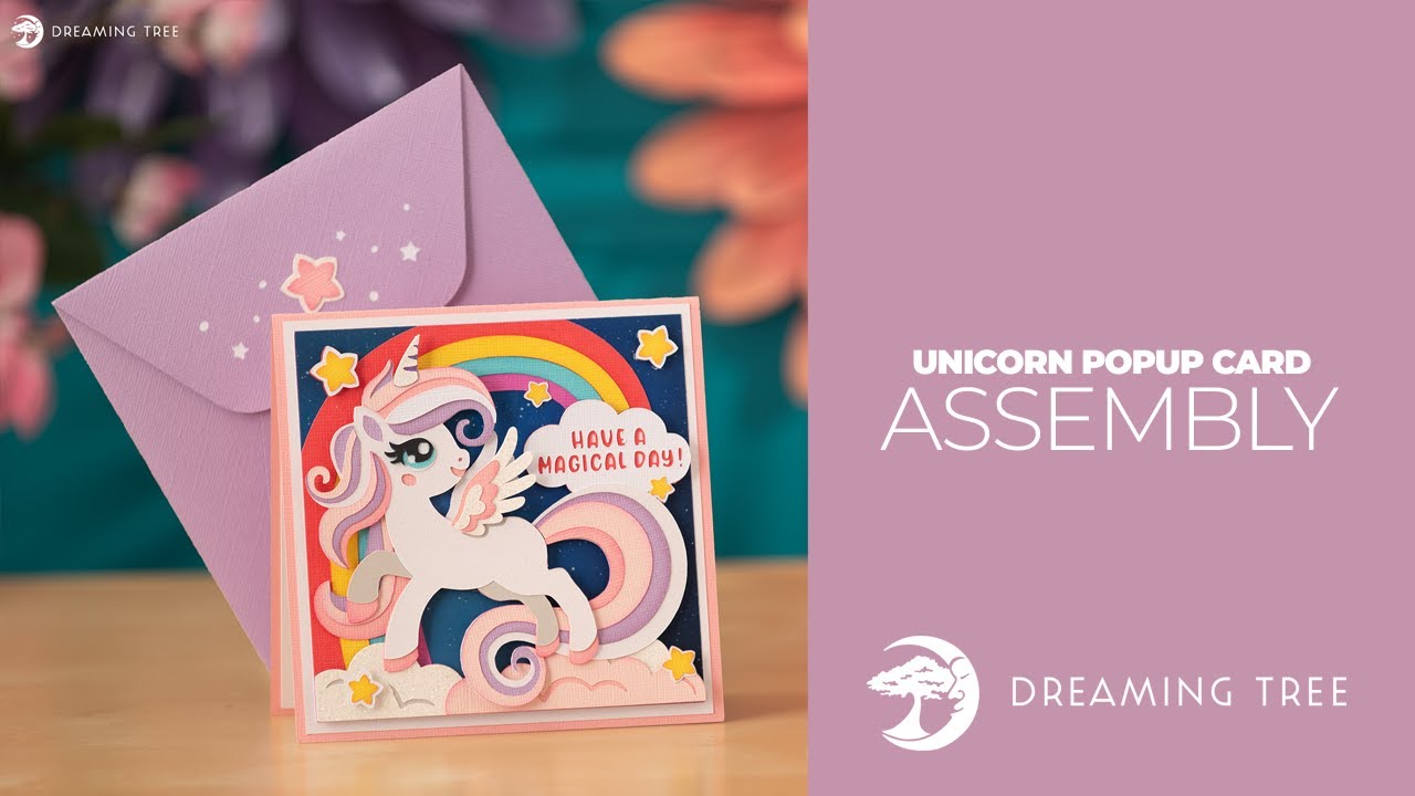 SVG File - Unicorn Pop Up Card - Assembly Tutorial