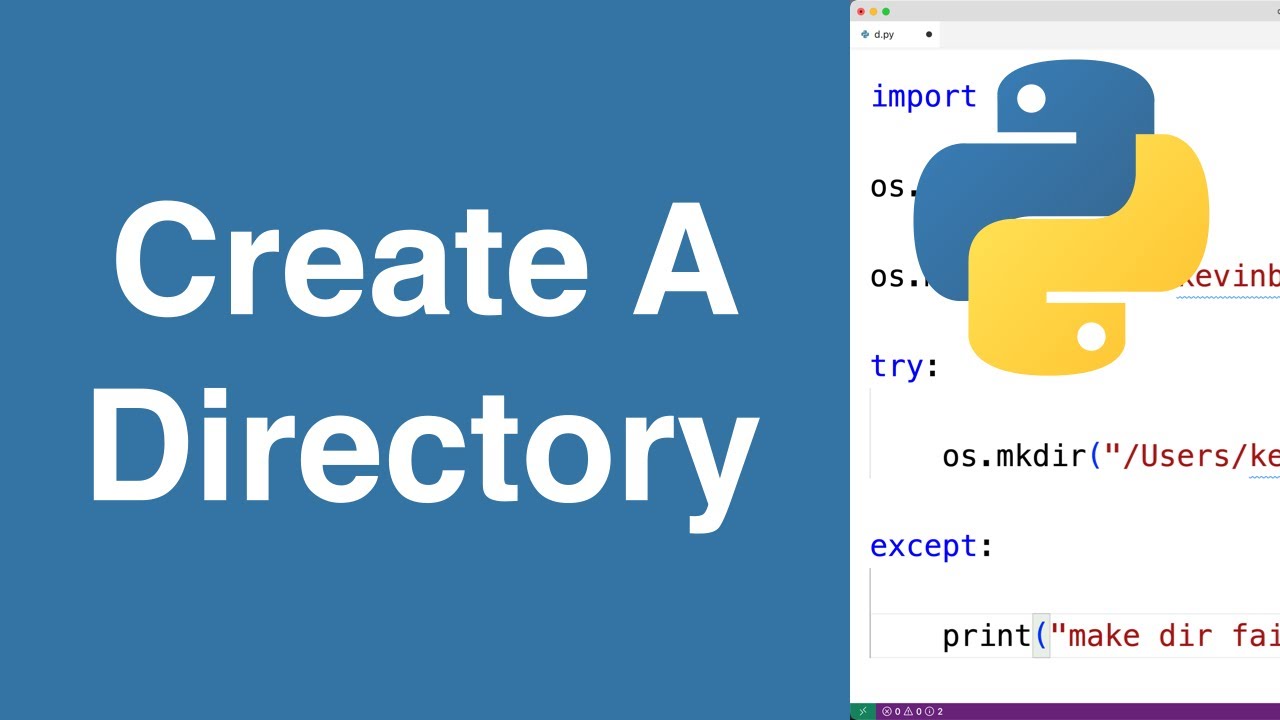 Create A Directory | Python Tutorial