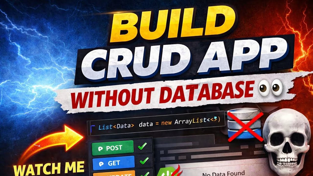 Build CRUD App Without Database (Spring Boot + Java).    #backend #developer #java 
