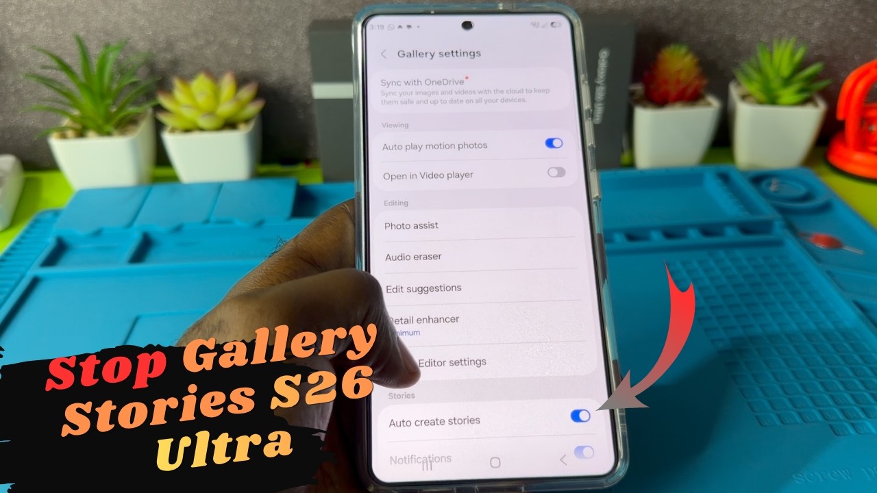 Disable Stories in Gallery Galaxy S26 Ultra