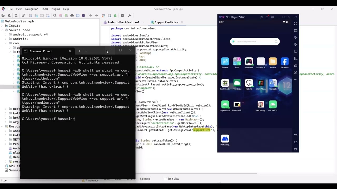 Exploiting Insecure Android WebView with JavaScript Interface