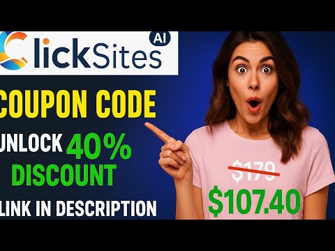 ClickSites AI Coupon Code 2025 – Get Exclusive Discount Today Coupon Code (40% Off)