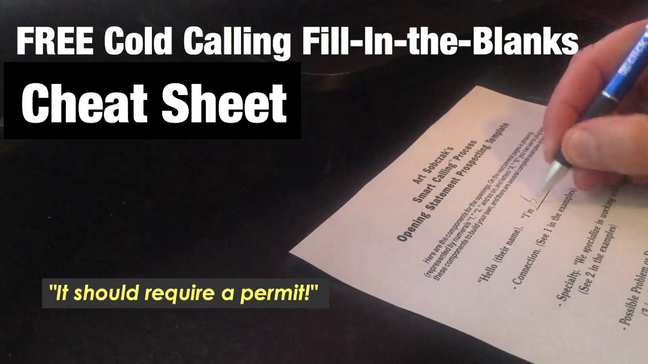Free Cold Calling Cheat Sheet