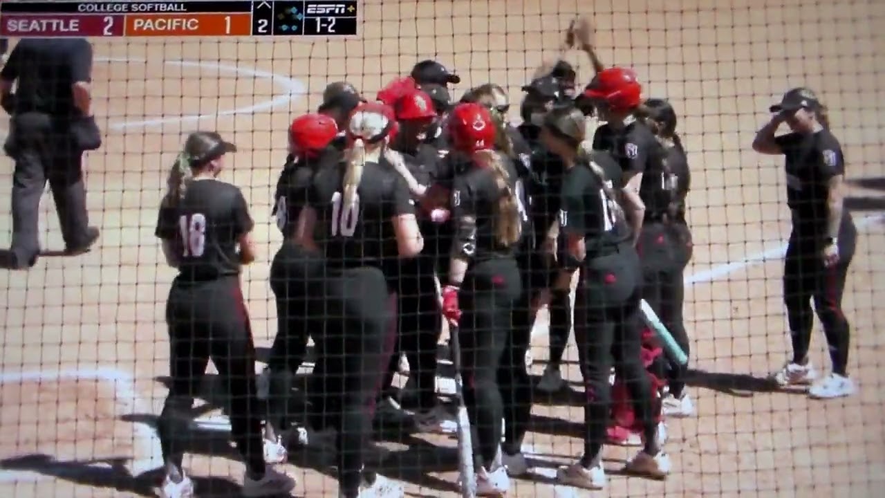 Seattle U softball's Ava Sin hits home run vs. Pacific, 4/4/26