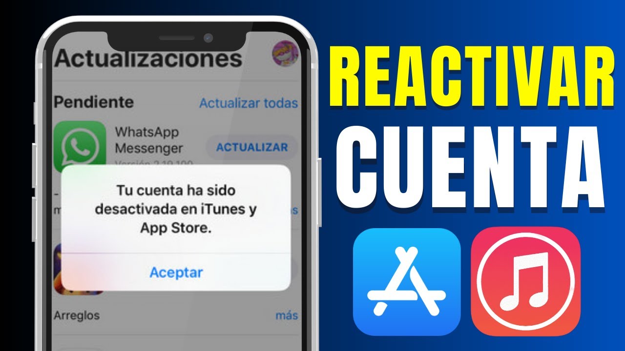 Cómo Volver a ACTIVAR la Cuenta de iTunes y App Store (En 1 minuto)