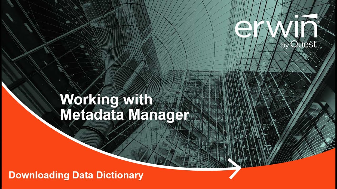 Metadata Manager Downloading Data Dictionary v12