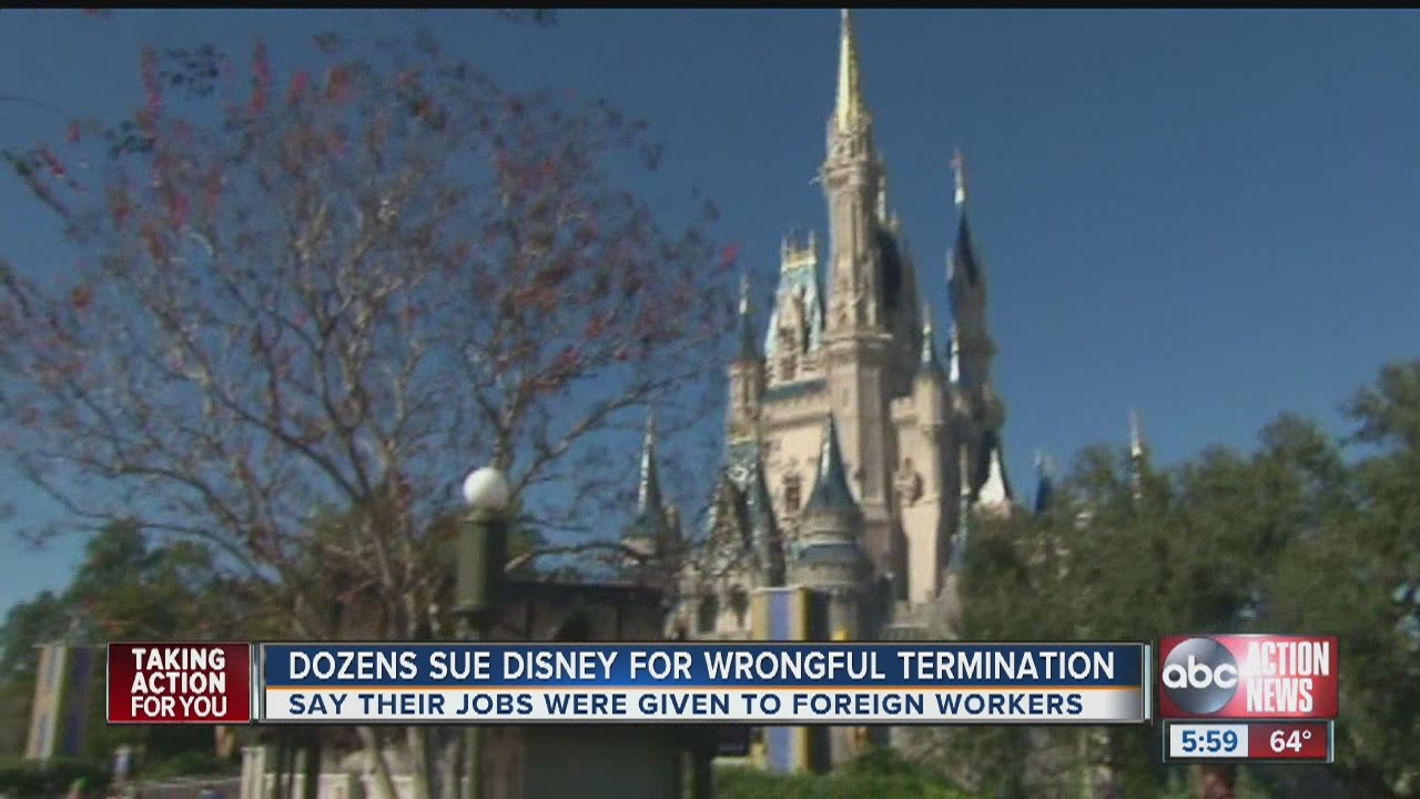 Dozens sue Disney for wrongful termination