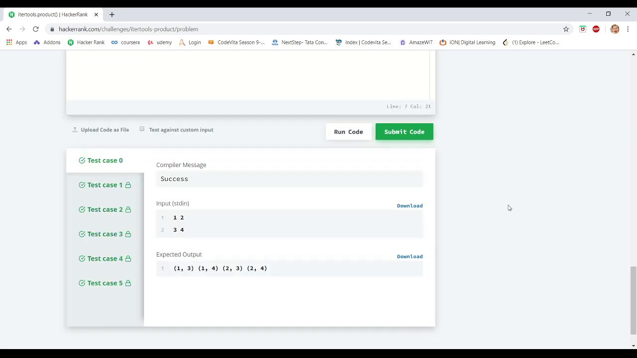 itertools product HackerRank | Coding in Lockdown