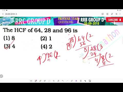 the HCF of 64 28 and 96 is