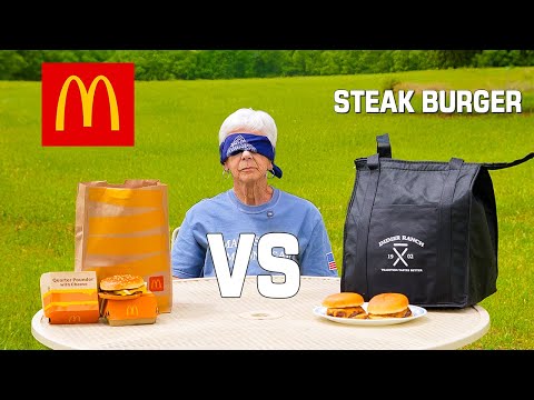 McDonald’s Burger vs Didier Ranch Steak Burger — Granny Tastes the Truth