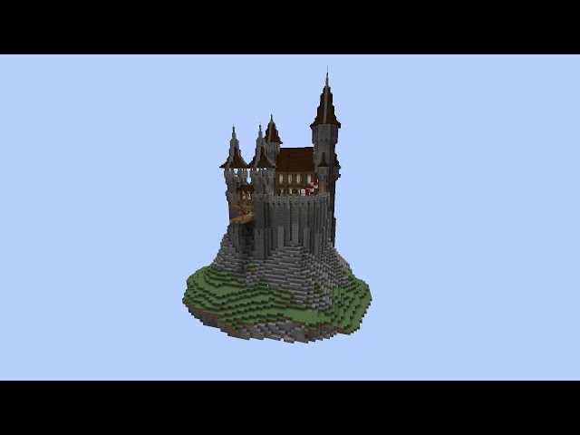 medieval castle on a hill | with schematic & map download Minecraft Map