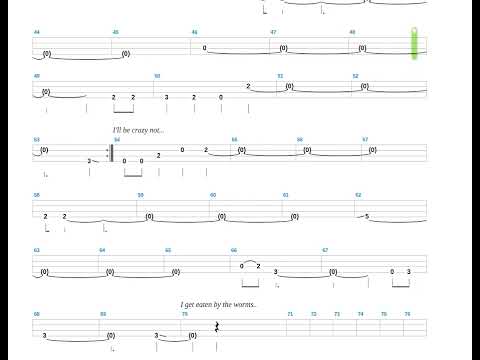 Weird Fishes Arpeggi + Radiohead + Bass only + Bass tab