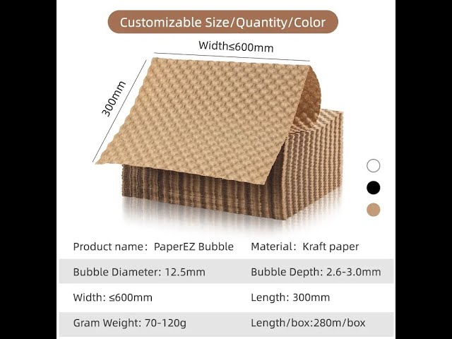 PAPER BUBBLE WRAP - Eco-Friendly Packaging Protective Filling Kraft ...